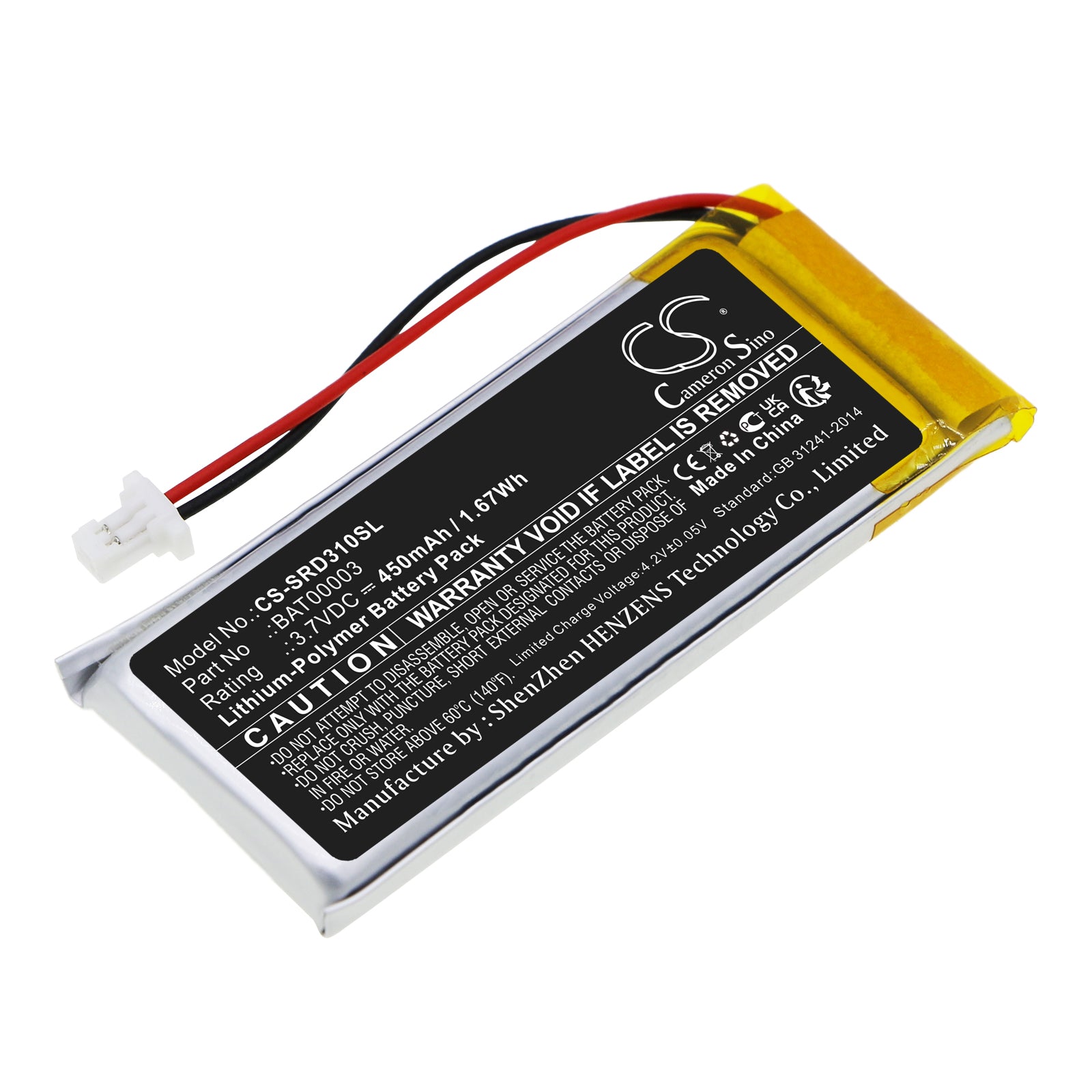 450mAh BAT00003 Battery for Cardo Q1, Q3, Scala Rider Q3, rider FM, ri – SMAVtronics