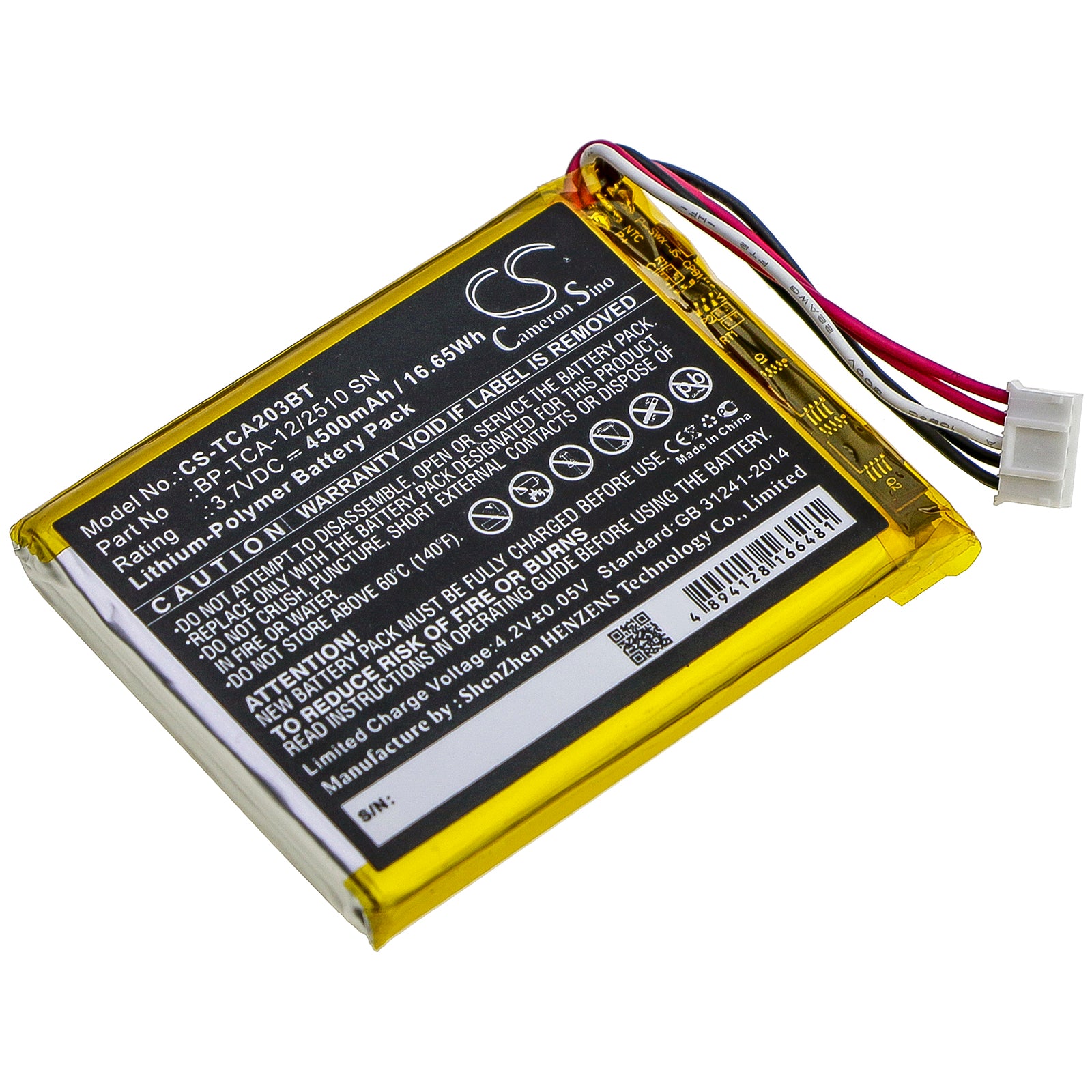 4500mAh BP-TCA-12/2510 SN, GSP055771 Battery for Technicolor TCA203 TC ...